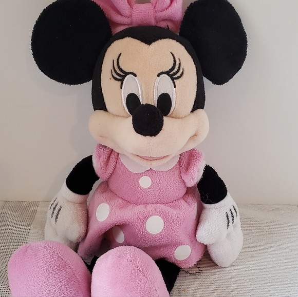 Disney | Toys | Disney Minnie Mouse Pink Dress 1 Plush Lovey Doll ...